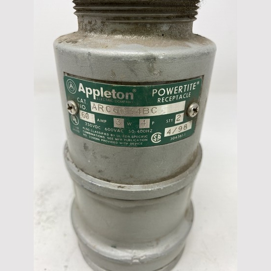 Appleton ARC-6034BC 60Amp 3W 4P Female Plug